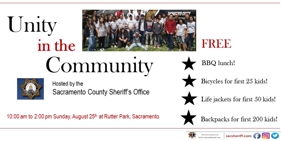 Sacramento County Sheriff's Office Bringing "Unity In The Community" To ...