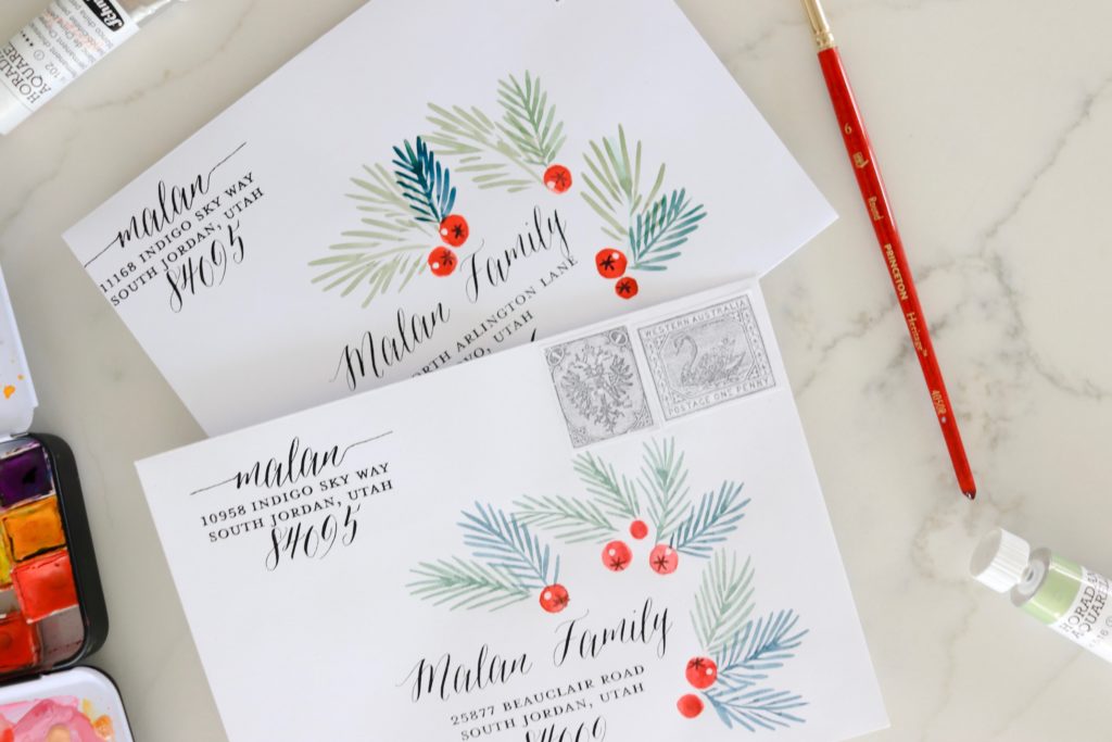 Simple Ways to Dress Up Your Christmas Card Envelopes - Studio 5