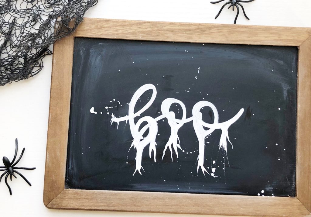 Ink + Straw = spooky Halloween art! This drippy lettering technique is ...