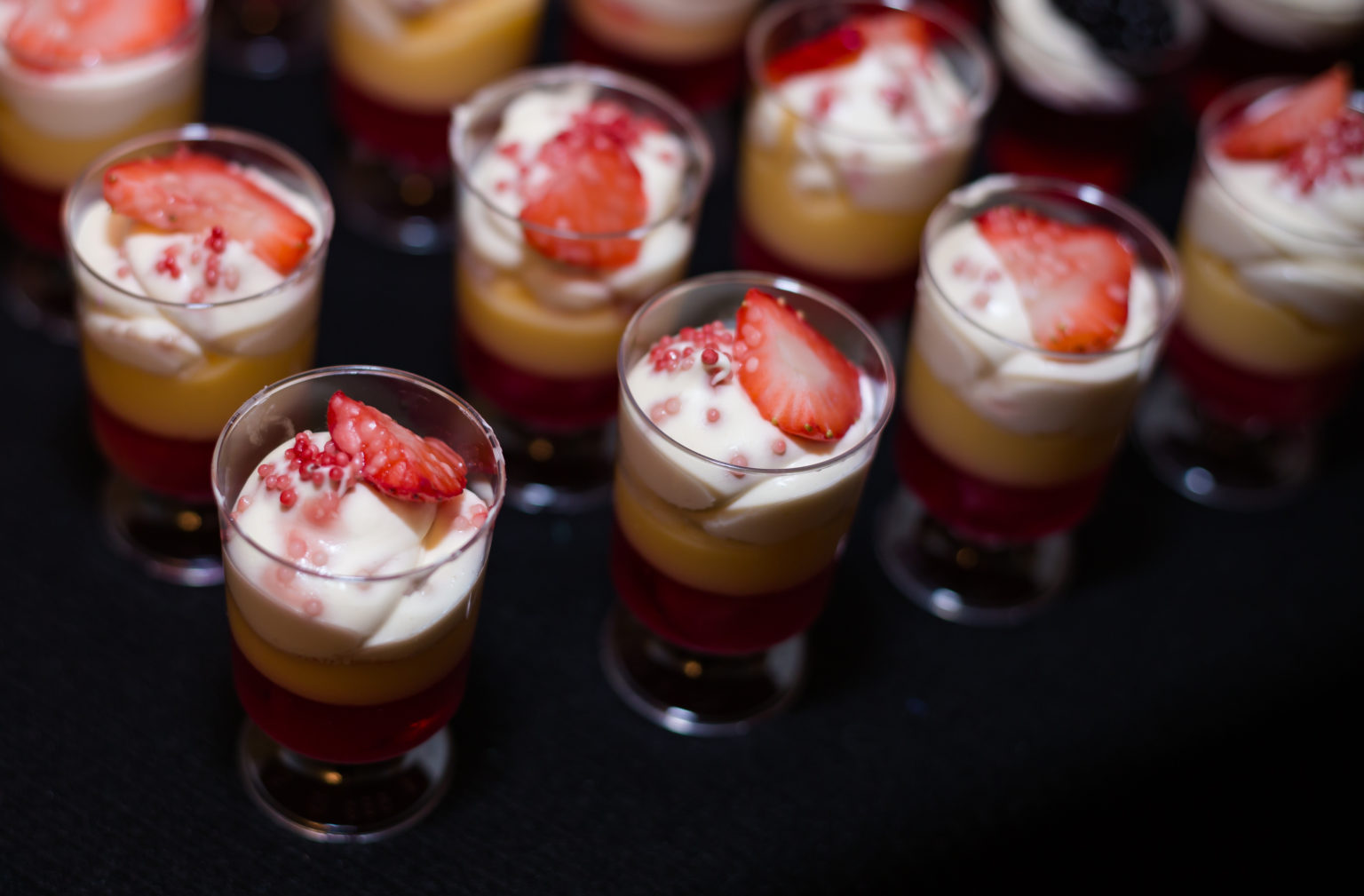 These mini trifle glasses are the perfect add to your holiday dessert bar