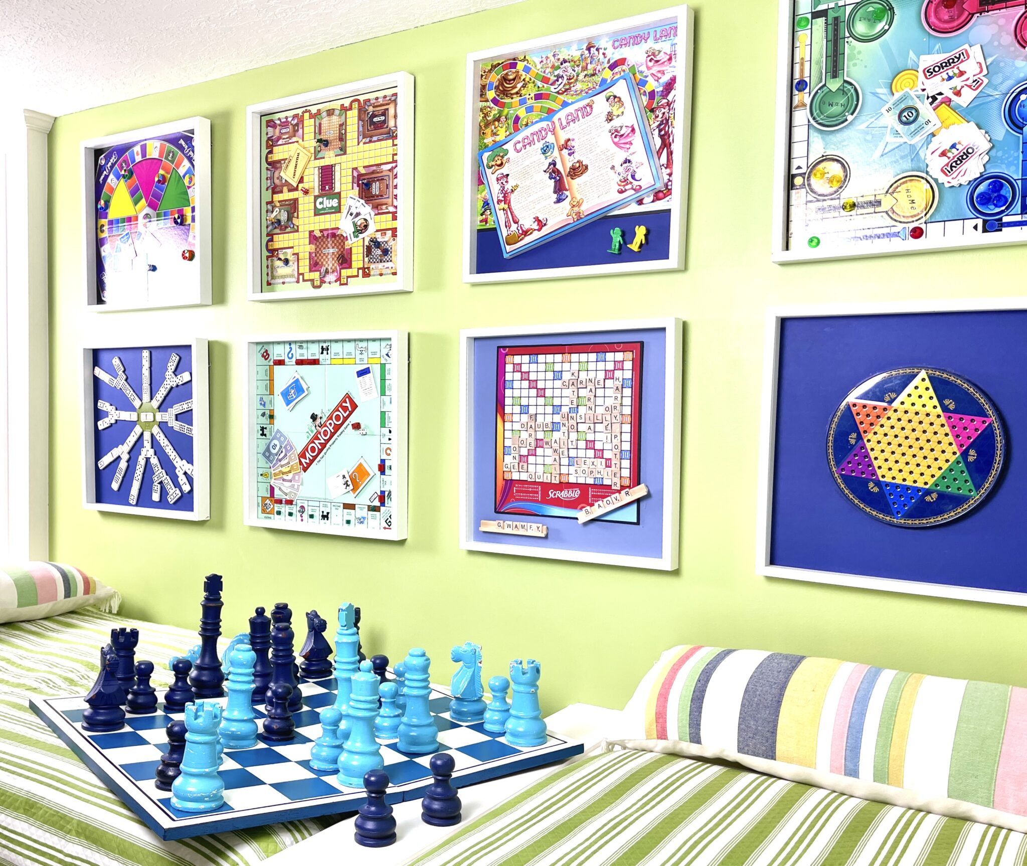 Hang up a framed board game! 5 3D art pieces that add interest to your ...