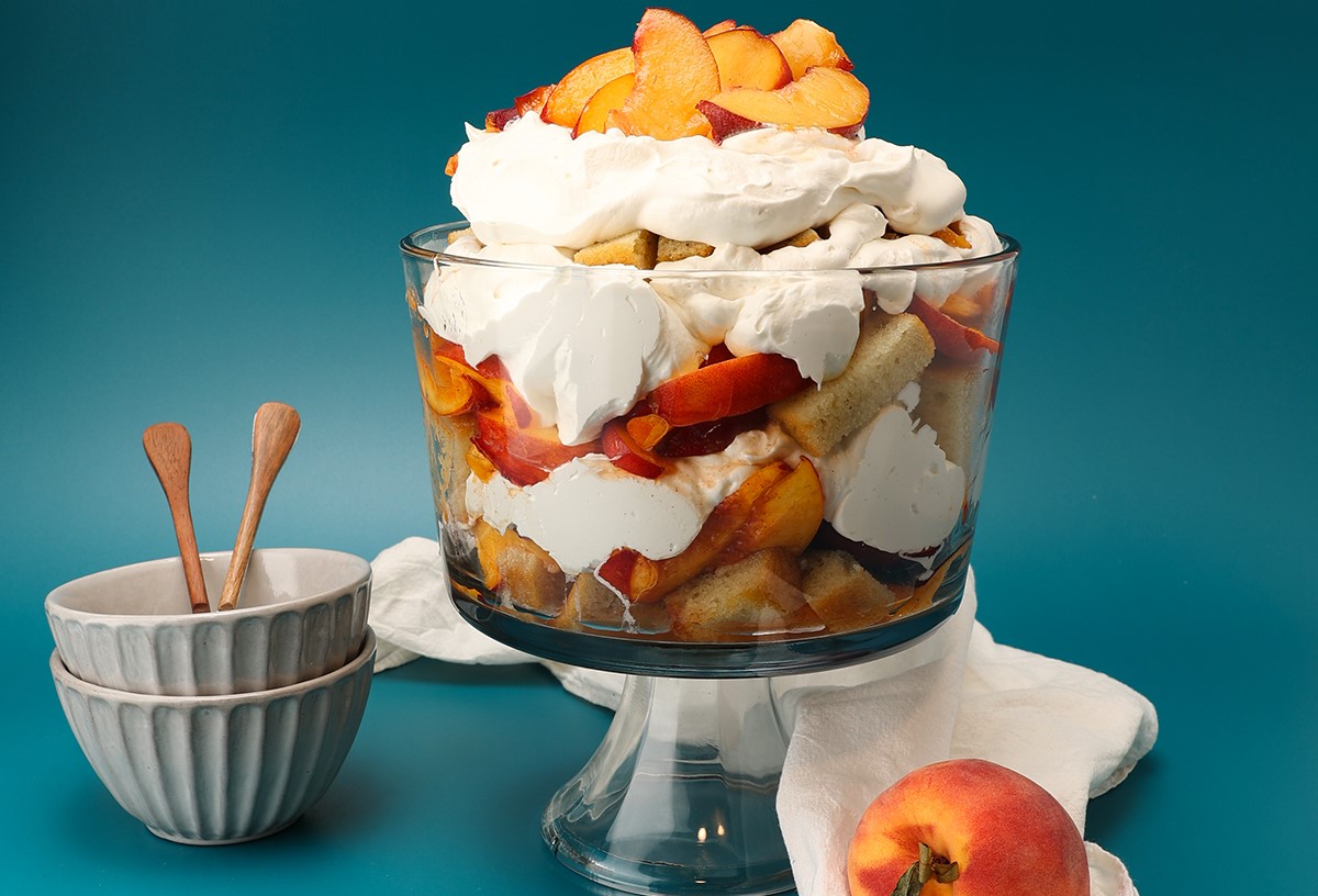 This Peach Trifle Goes Beyond the Classic Cobbler - Studio 5