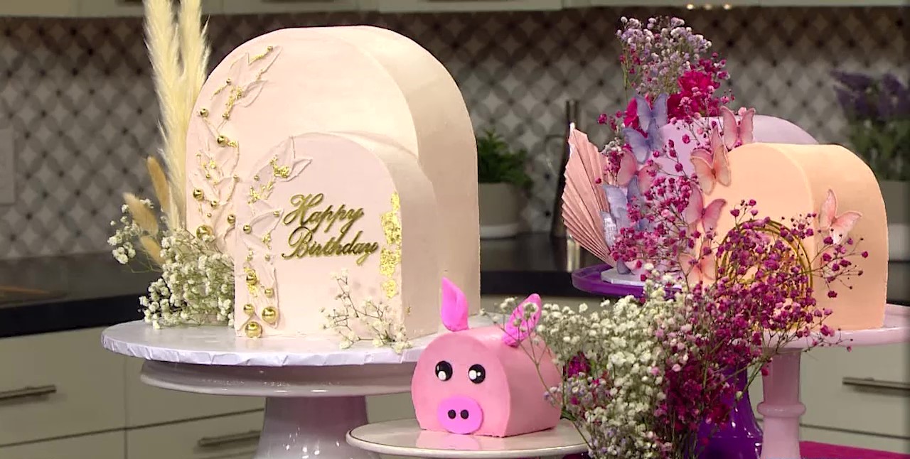 Turn a regular round cake on its side! 2 unique cake creations you can try