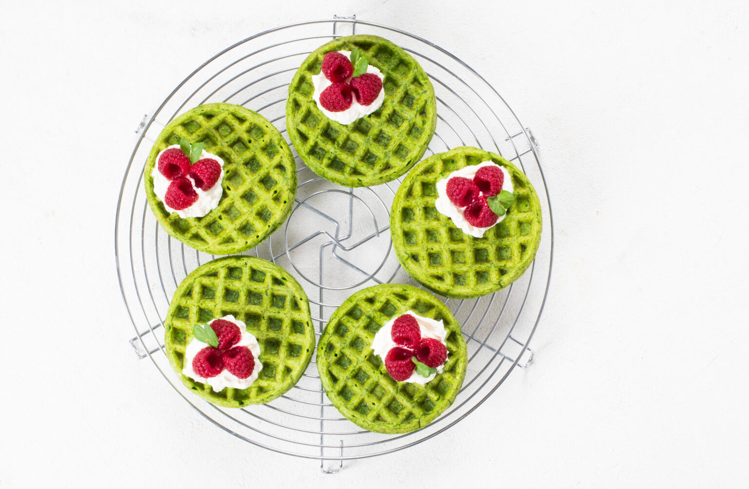 If you're gonna go green... make luck of the Irish spinach waffles