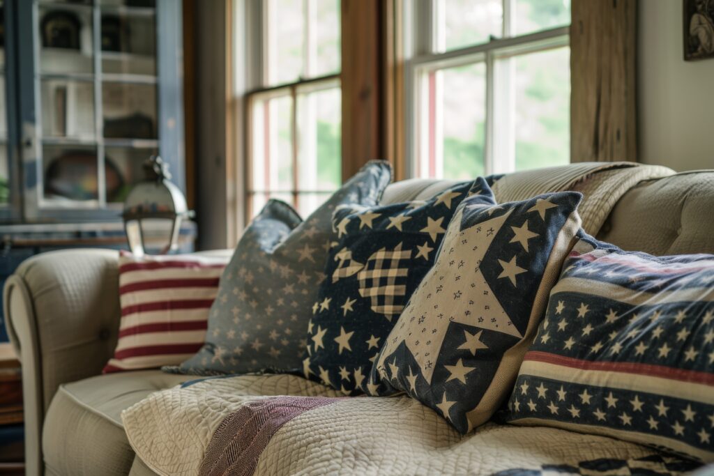 Coastal Americana: 4 simple sewing projects with a distressed patriotic ...