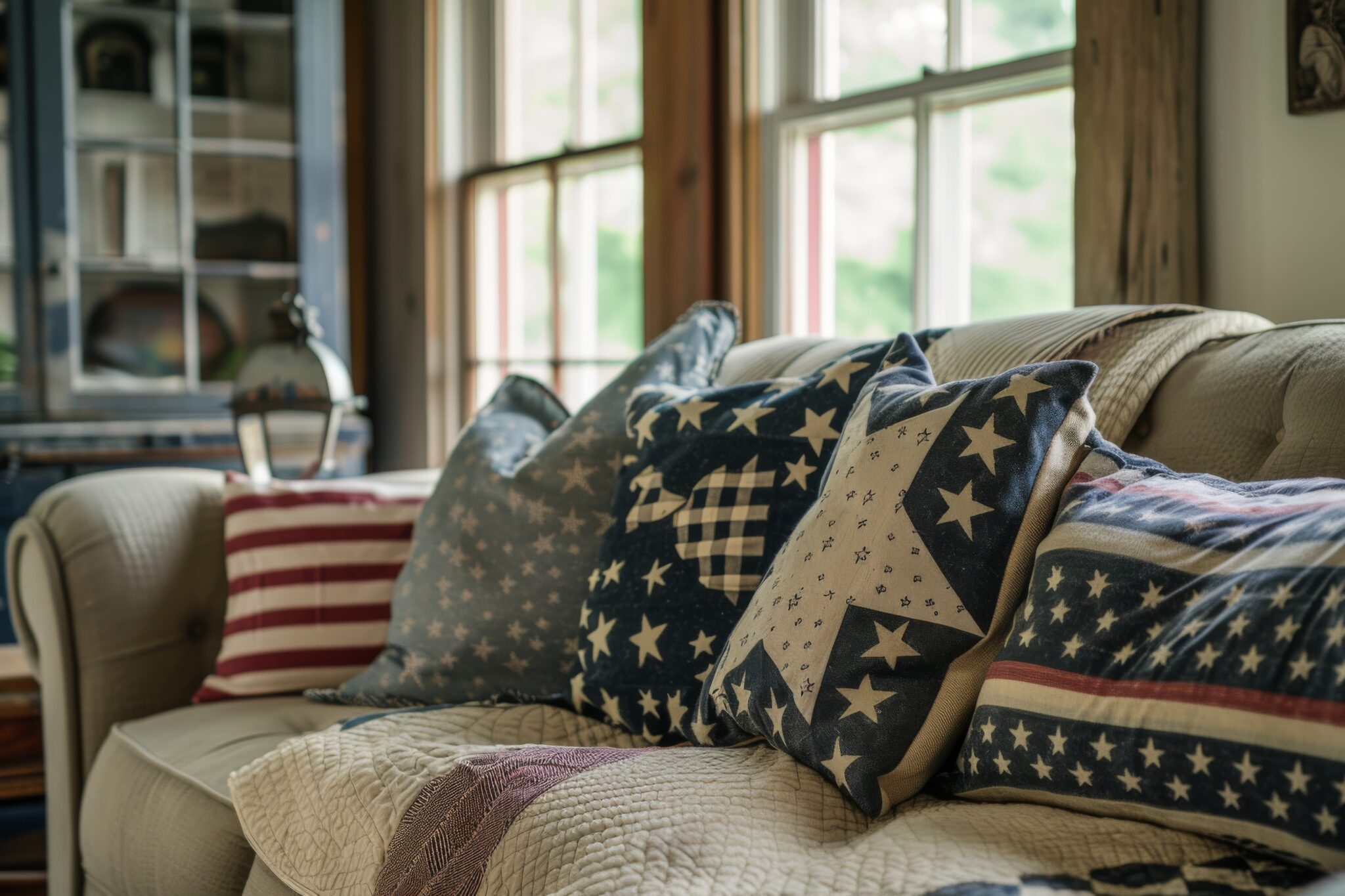 Coastal Americana: 4 simple sewing projects with a distressed patriotic ...