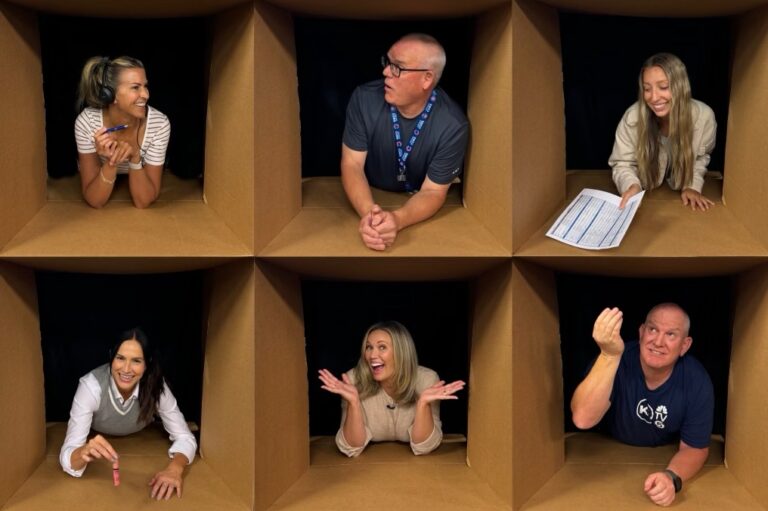 Get IN the box for an out-of-the-box group photo! Pull it off with just ...